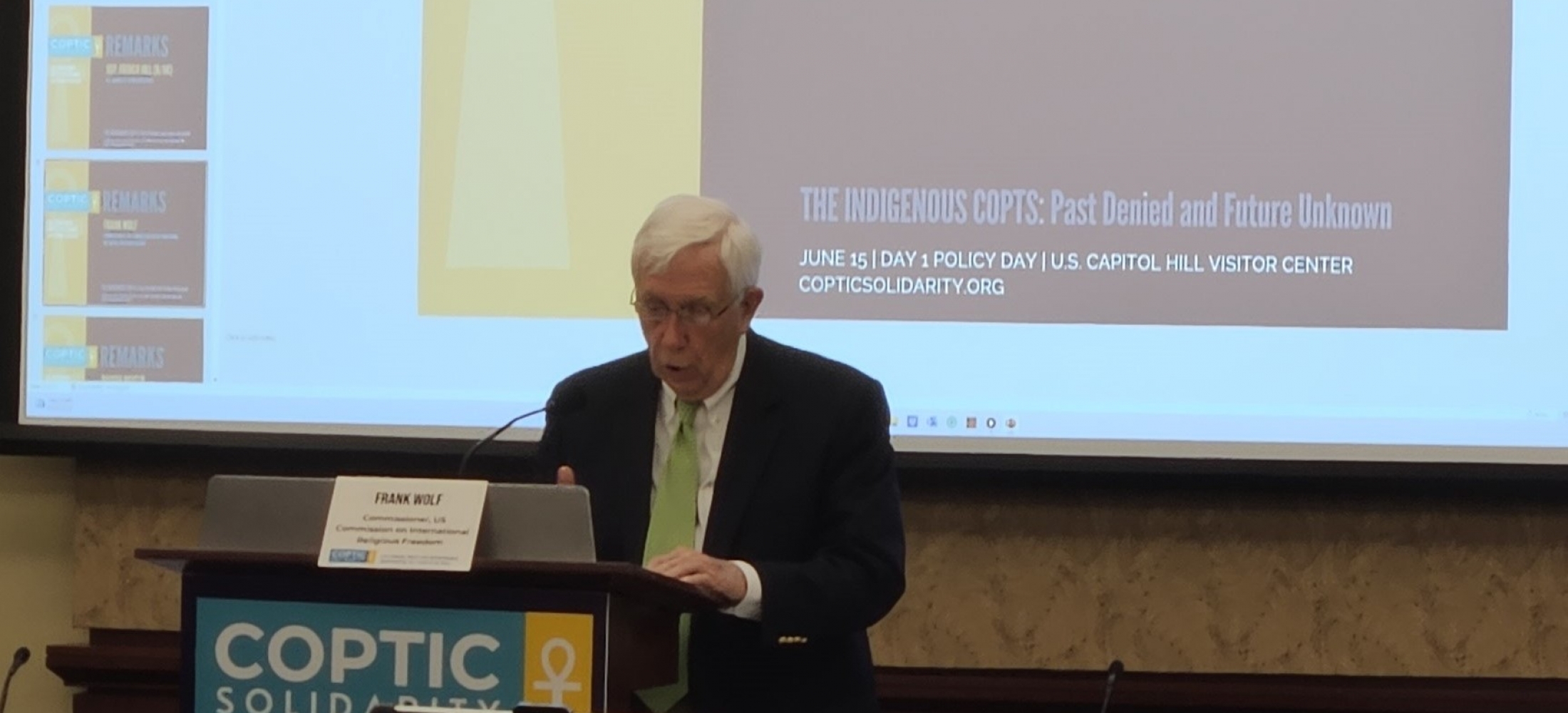CS Conference: Presentation by USCIRF Commissioner Frank Wolf - Coptic ...