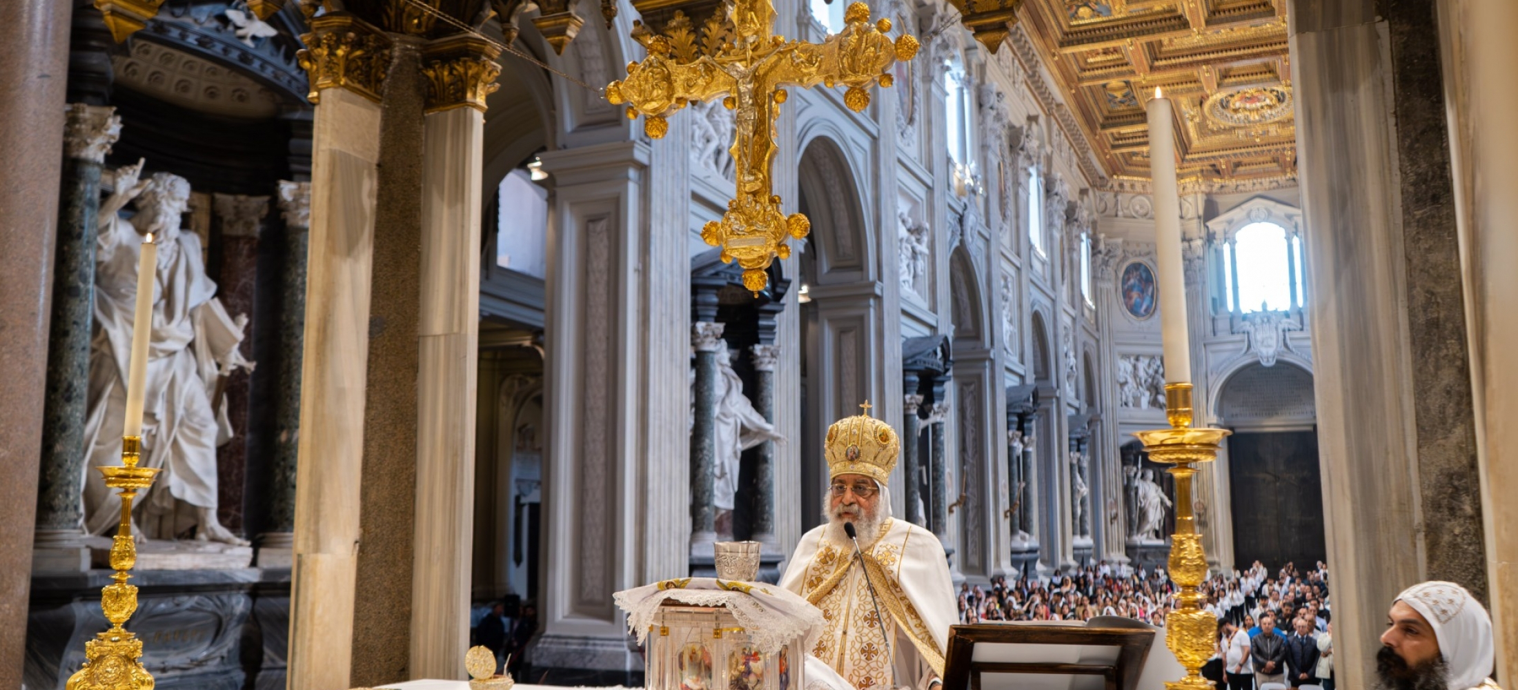 Coptic leader celebrates Liturgy in pope’s cathedral - Coptic Solidarity